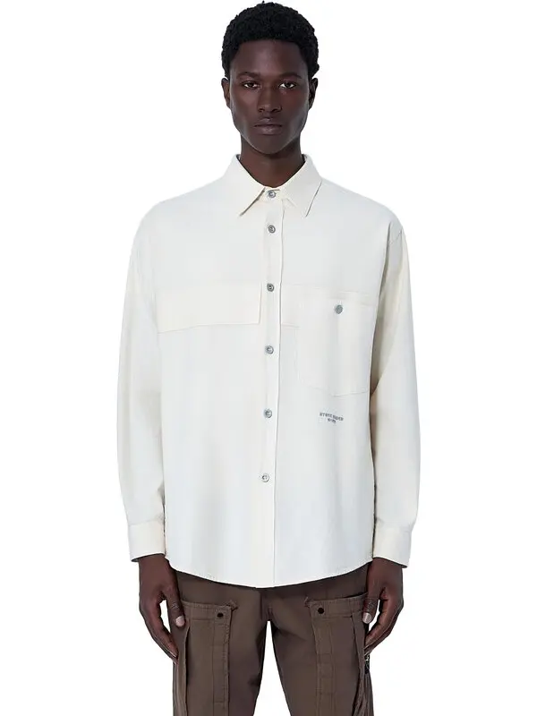 Stone Island Long Sleeve Cotton Button-down Shirt - Multicolor
