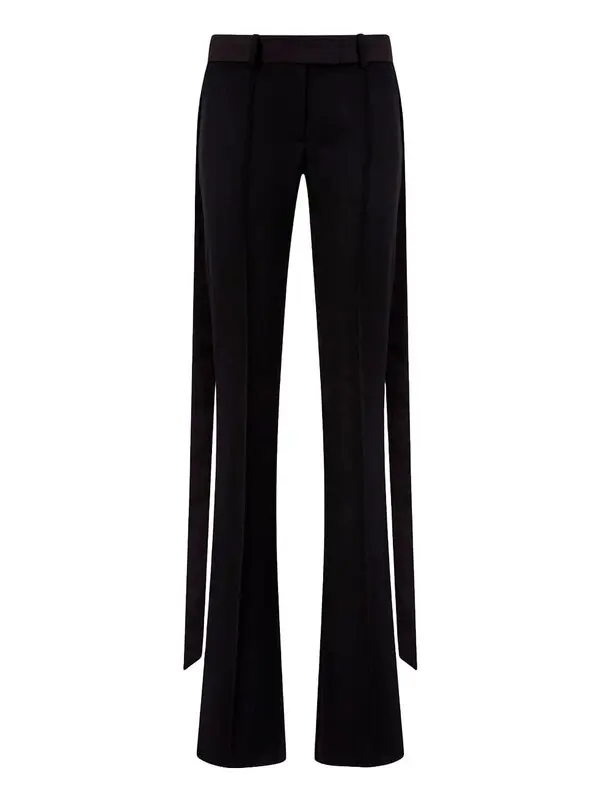 Attico Wool Wide Leg Pants - Multicolor