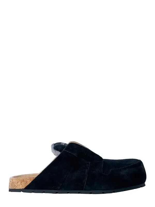 Balenciaga Suede Dumbo Mules - Black