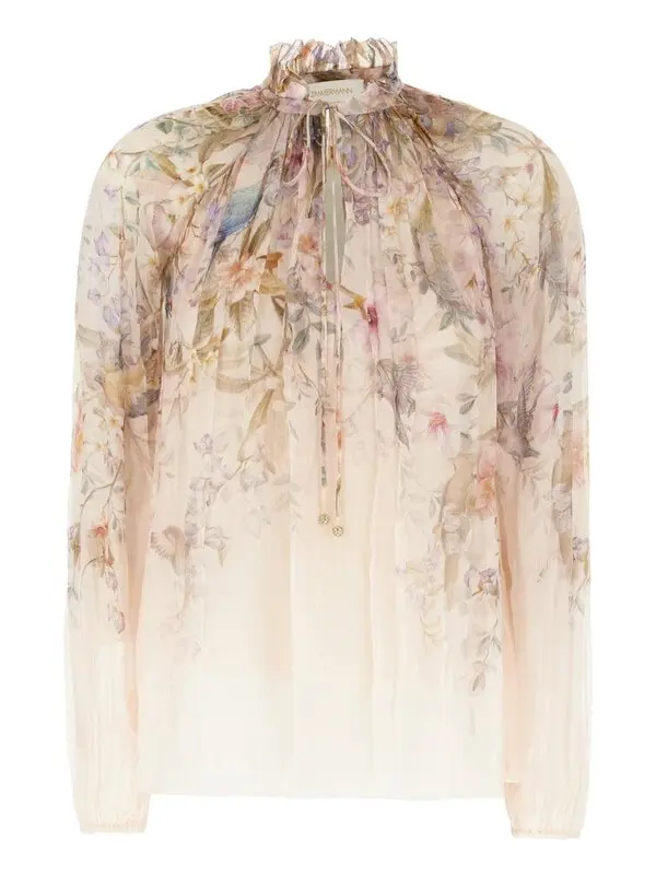 Zimmermann Floral Print Silk Blouse - Multicolor
