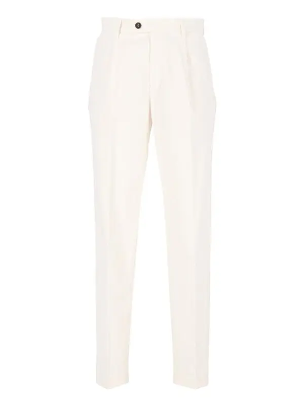 Eleventy Pleated Trousers - White