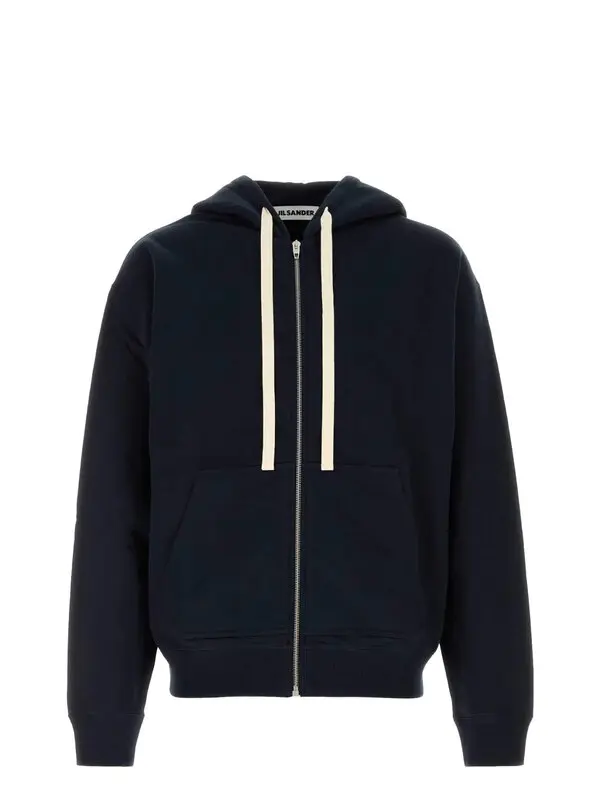 JIL SANDER Full Zip Hooded Sweatshirt - Multicolor
