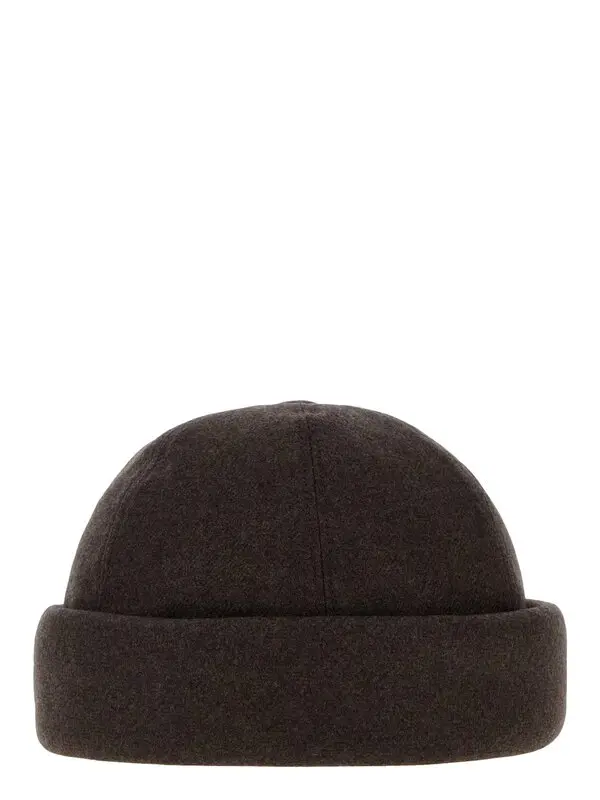 Giorgio Armani Chocolate Cotton Blend Hat - Brown