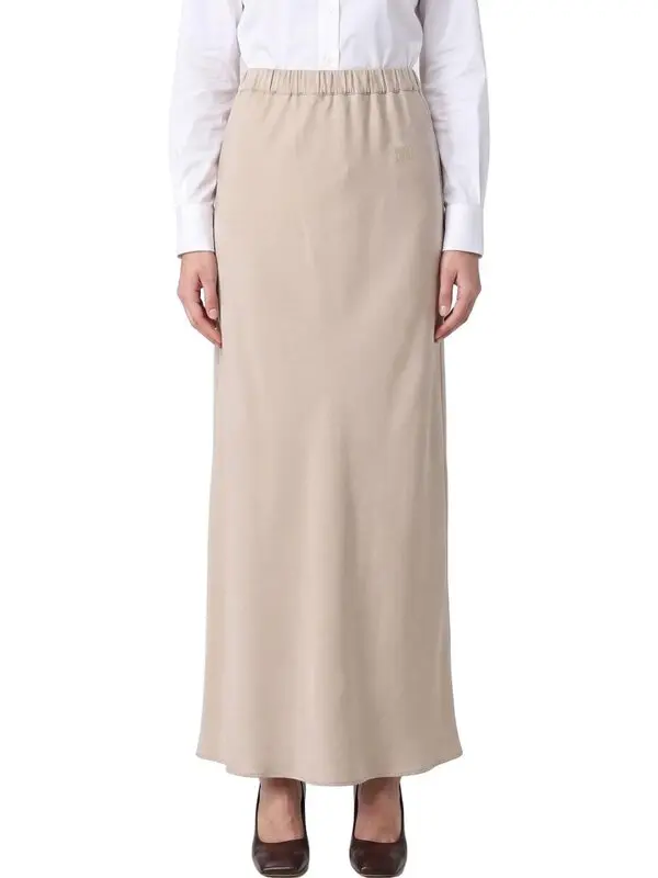 Max Mara High-waisted Silk Crêpe Pencil Maxi Skirt - Cream