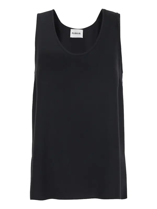 P.a.r.o.s.h Sleeveless Tech Fabric Top - Black