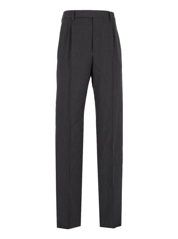 Saint Laurent Tapered Trousers - Gray