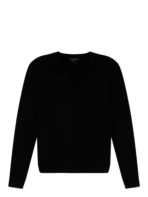 Loro Piana Siena Silk And Cotton Polo Sweater - Black