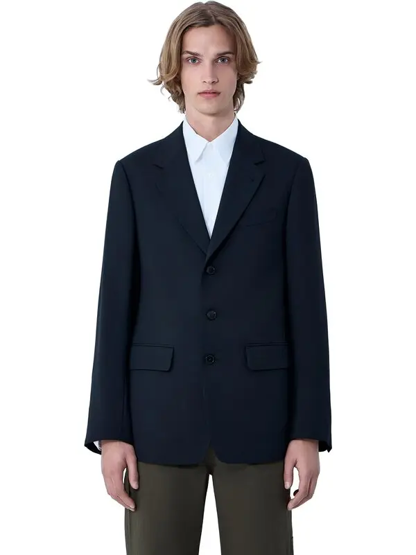 Dries Van Noten Single-breasted Wool Blazer - Black