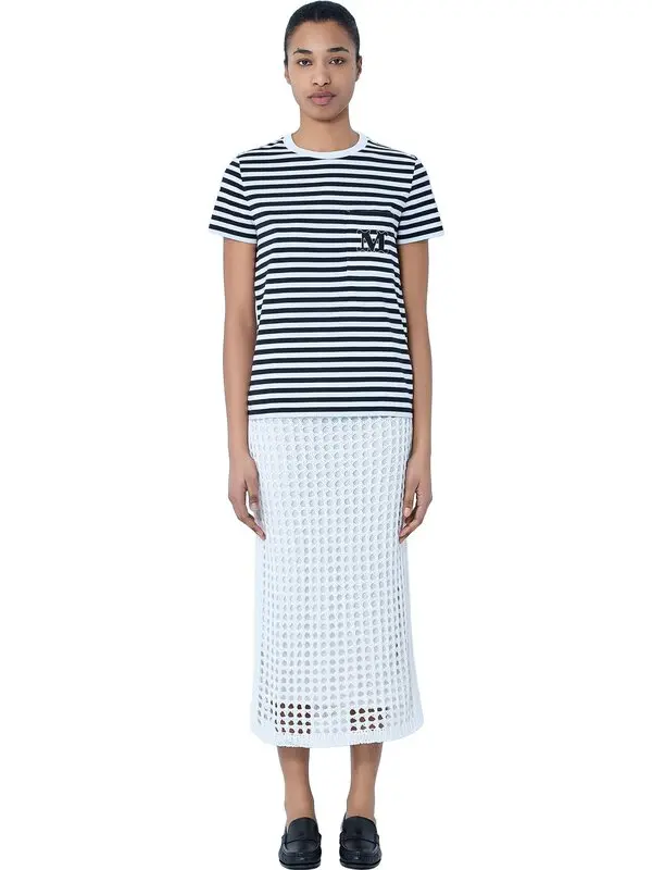 Max Mara Striped Cotton Jersey T-shirt - Black