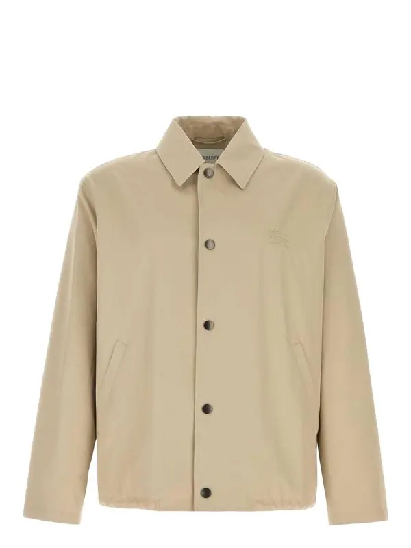 Burberry Cappuccino Gabardine Jacket - Brown