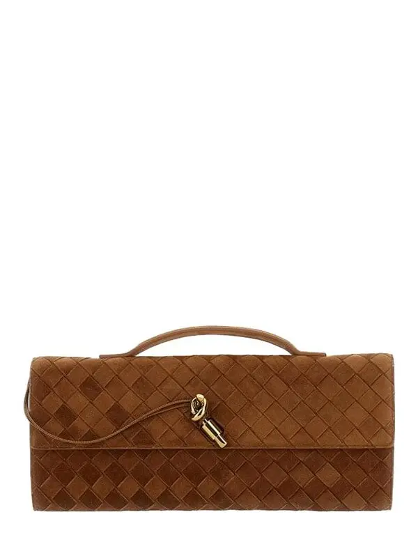 Bottega Veneta Intrecciato Suede Leather Clutch - Multicolor