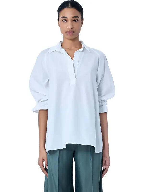 Max Mara Relaxed Poplin Tunic - White
