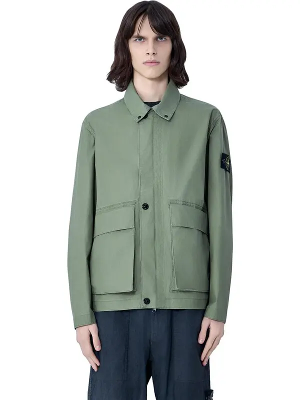 Stone Island Cotton Twill Field Jacket - Green