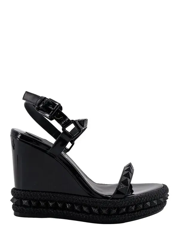 CHRISTIAN LOUBOUTIN Pyra Clou Leather Sandals - Black