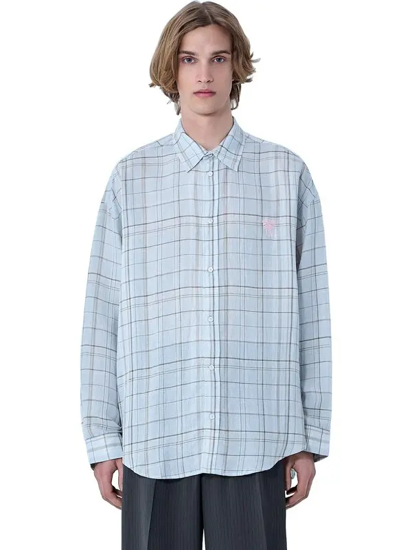 Acne Studios Plaid Button-up Shirt - Gray