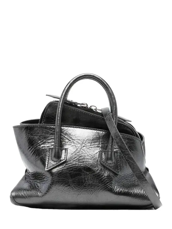 Attico Leather Tote Bag - Gray
