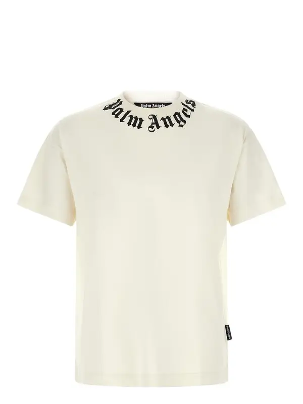 Palm Angels Neck Logo' T-shirt - Multicolor