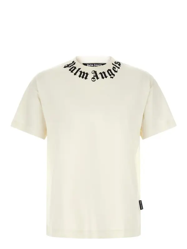 Palm Angels Neck Logo' T-shirt - Multicolor