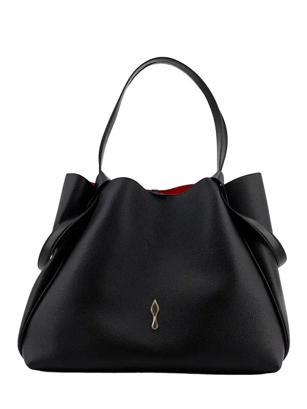 CHRISTIAN LOUBOUTIN Bettina Large Leather Shoulder Bag - Black