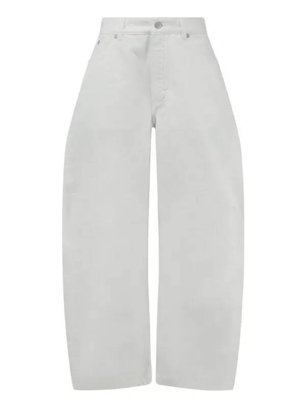 Alaïa Rodeo White Denim Trousers - Multicolor