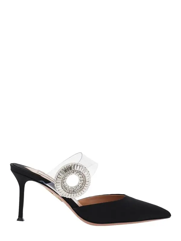 AQUAZZURA Suede Slingback Mules - Multicolor