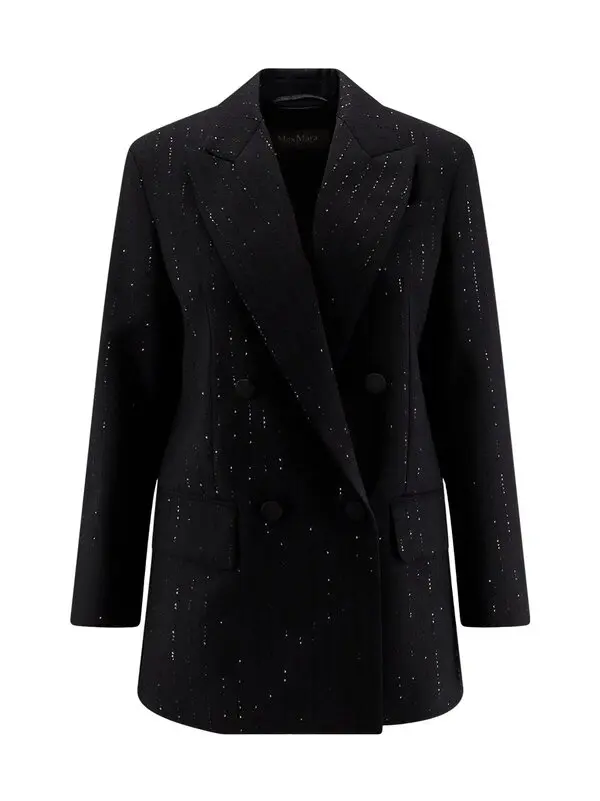 Max Mara Appia Virgin Wool Blazer With Sequins - Multicolor