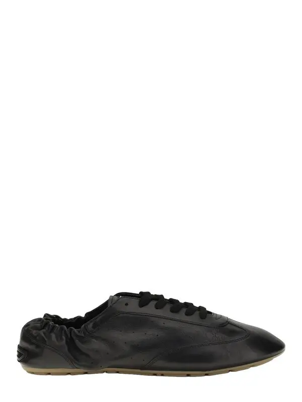 Saint Laurent Lewis Leather Sneakers - Black