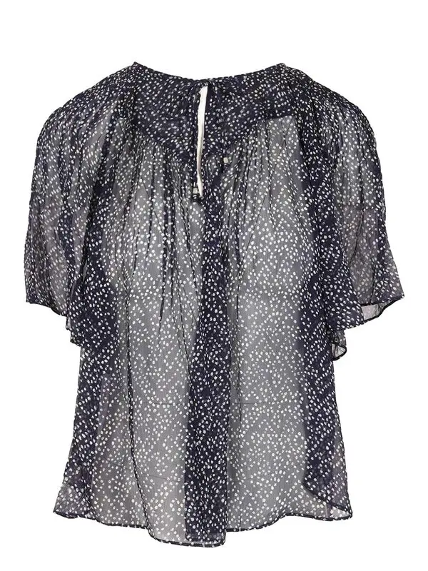 Isabel Marant Étoile Printed Short Sleeve Blouse - Blue