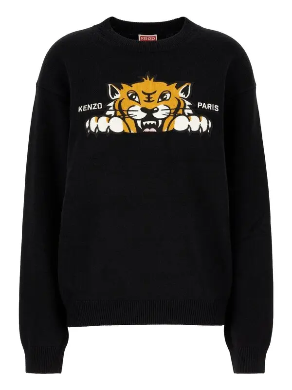 Kenzo Tiger Graphic Crewneck Knitwear - Multicolor