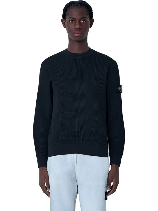 Stone Island Logo Patch Sweater - Black