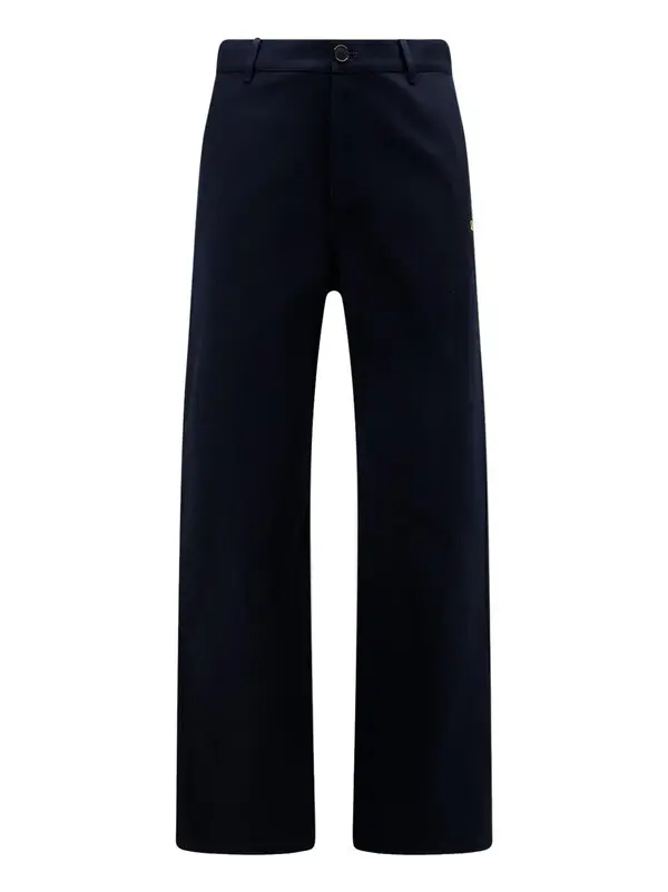 Loewe Denim Trousers With Contrasting Embroidered Logo - Multicolor