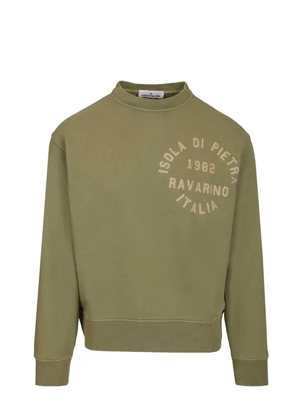 Stone Island Organic Cotton Crewneck Sweatshirt - Green