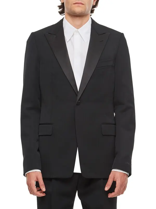 LANVIN Wool Tuxedo Jacket - Multicolor