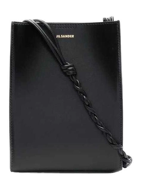 JIL SANDER Tangle Leather Shoulder Bag - Black