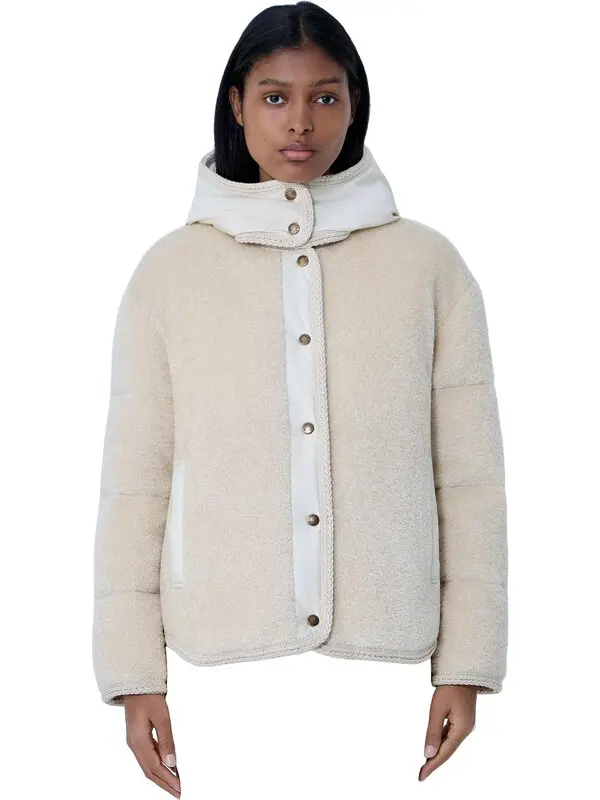 Moncler Ciboulette Short Down Jacket - White