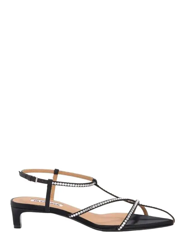 JIL SANDER Low-heeled Cage Sandals - Black