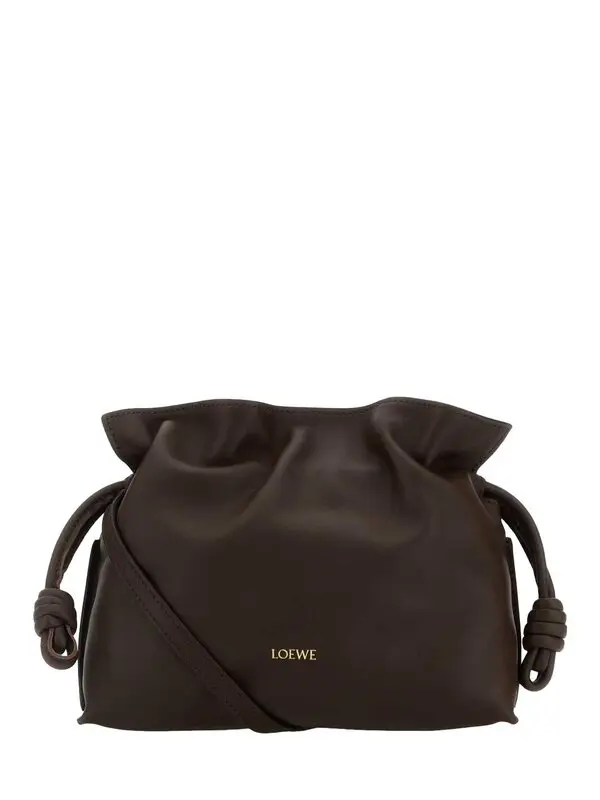 Loewe Nappa Leather Mini Flamenco Clutch - Brown