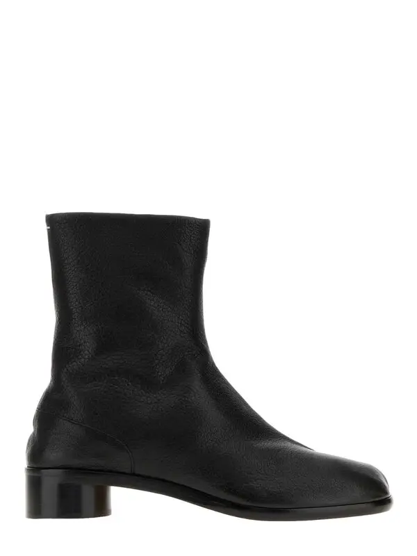 MAISON MARGIELA Leather Tabi Ankle Boots - Black