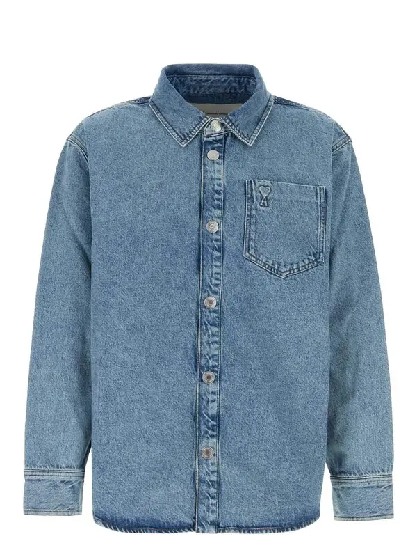AMI Paris Denim Overshirt - Multicolor