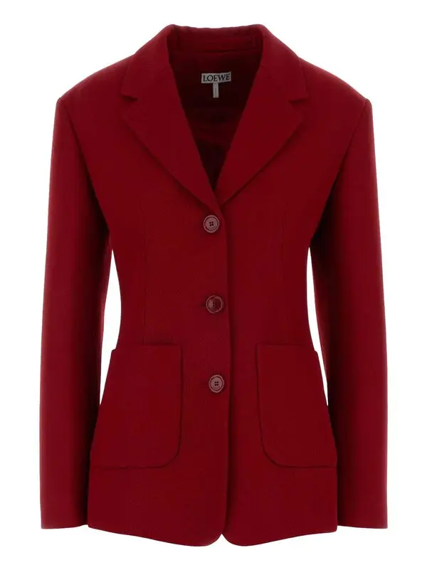 Loewe Wool Blend Blazer - Red