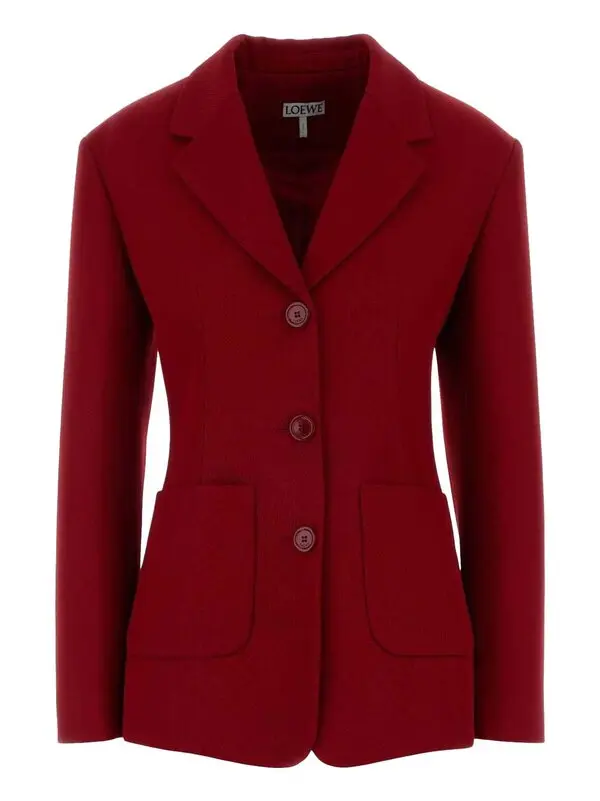 Loewe Wool Blend Blazer - Red