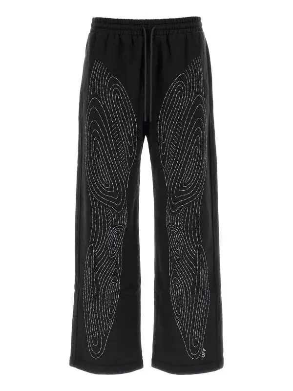 Off-White Cotton Joggers - Black