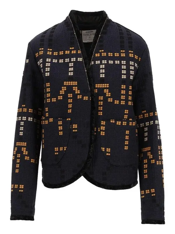 FORTE_FORTE Samarkand Jacquard Jacket - Blue