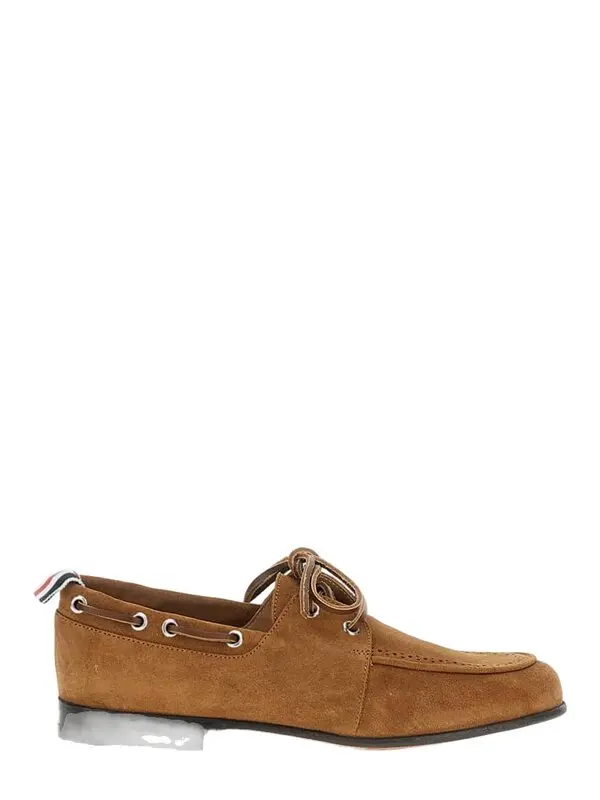Thom Browne Calf Suede Boat Shoes - Multicolor