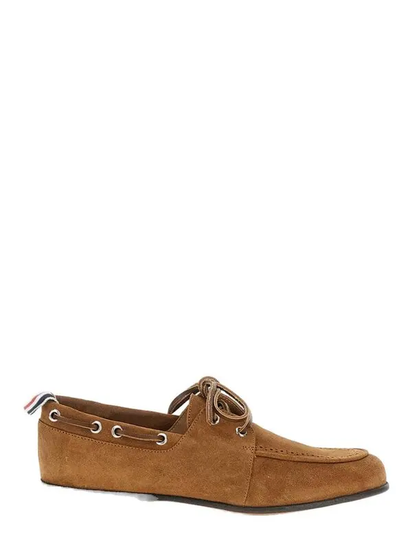 Thom Browne Calf Suede Boat Shoes - Multicolor