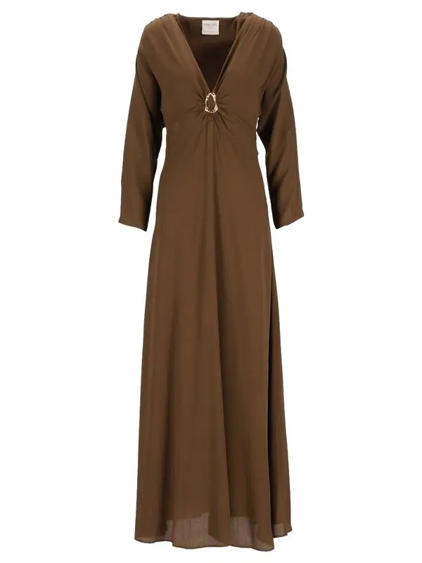 FORTE_FORTE Sculpture Buckle Dress - Brown