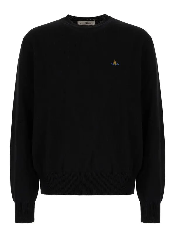 VIVIENNE WESTWOOD Wool Blend Embroidered Crewneck Knitwear - Multicolor