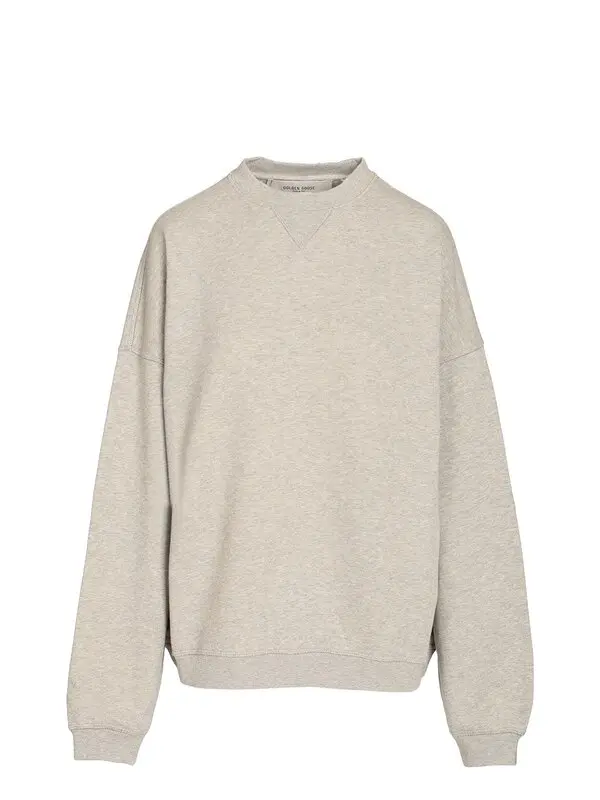 GOLDEN GOOSE Oversized Cotton Sweatshirt - Gray