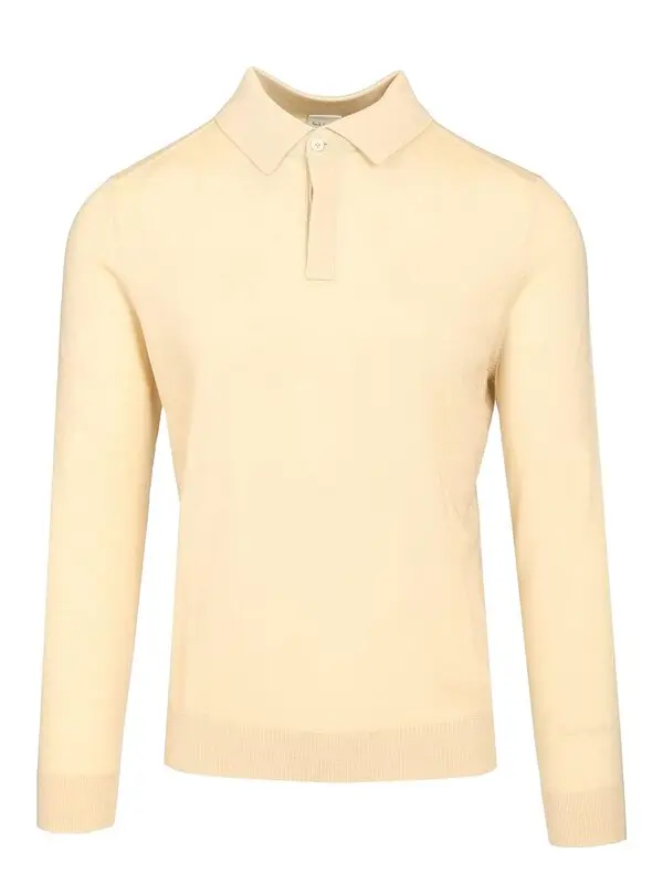 Paul Smith Long-sleeved Polo Shirt - Cream
