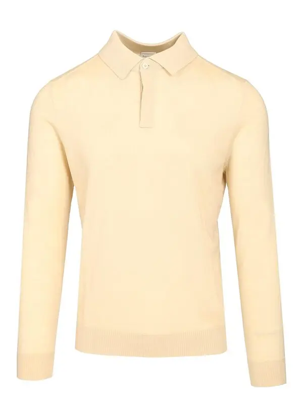 Paul Smith Long-sleeved Polo Shirt - Cream